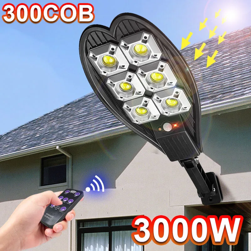 3000w Outdoor Led Solar Light 3 Modes Waterproof Solar Lamp 300cob ...