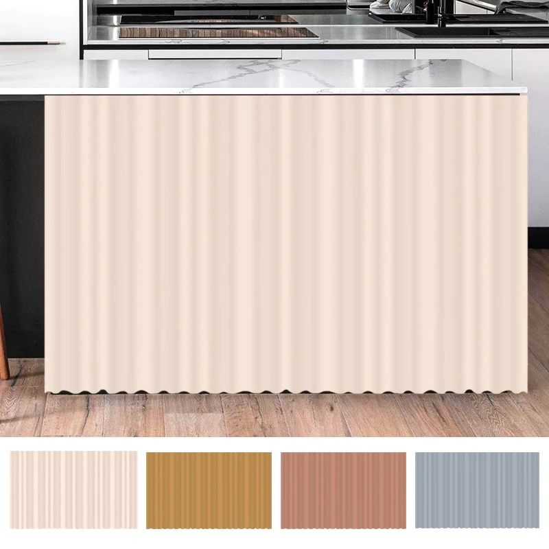 Kitchen-Cabinet-Door-Curtain-Self-Adhesive-Short-Curtain-Solid-Color ...