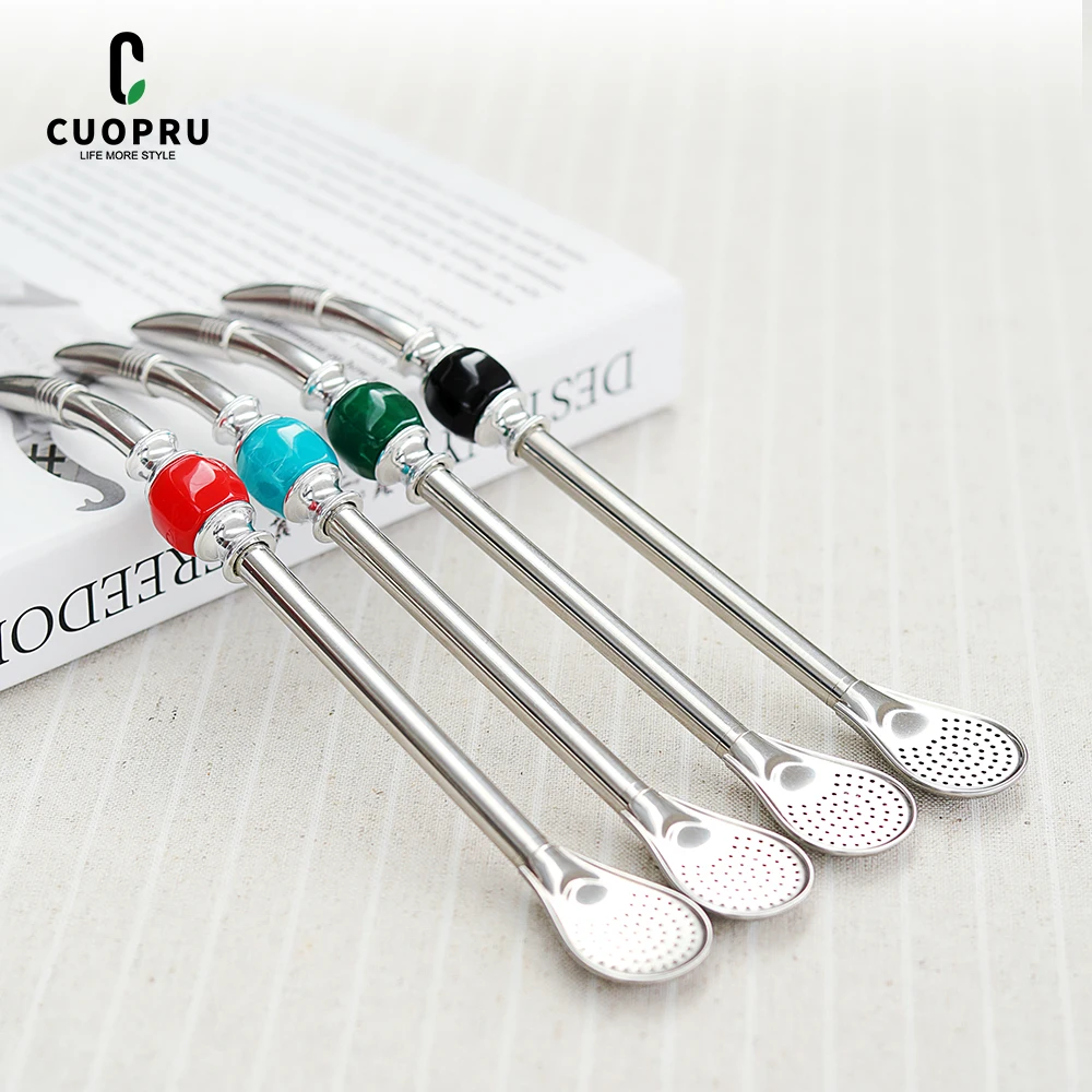 Cuopru-Stainless-Steel-Straws-Yerba-Mate-Tea-Bombilla-Gourd-Reusable ...