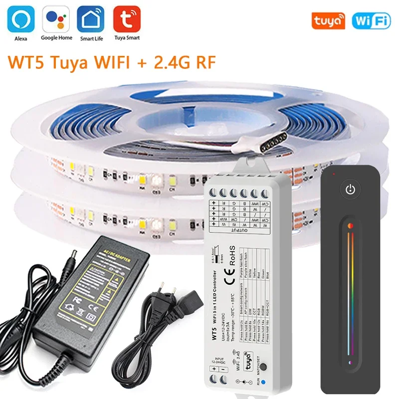 Tira-de-luces-Led-con-control-remoto-t-ctil-2-4G-RF-Tuya-Wifi-DC12V ...