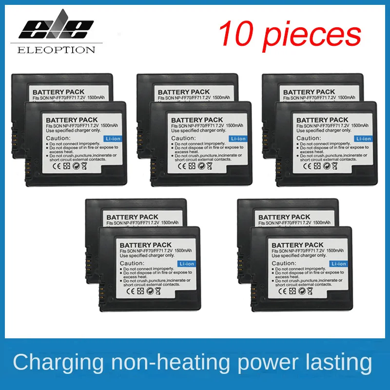 10PCS Rechargeable Battery Pack for Sony NP FF71,NP FF70,NP-FF71S ...