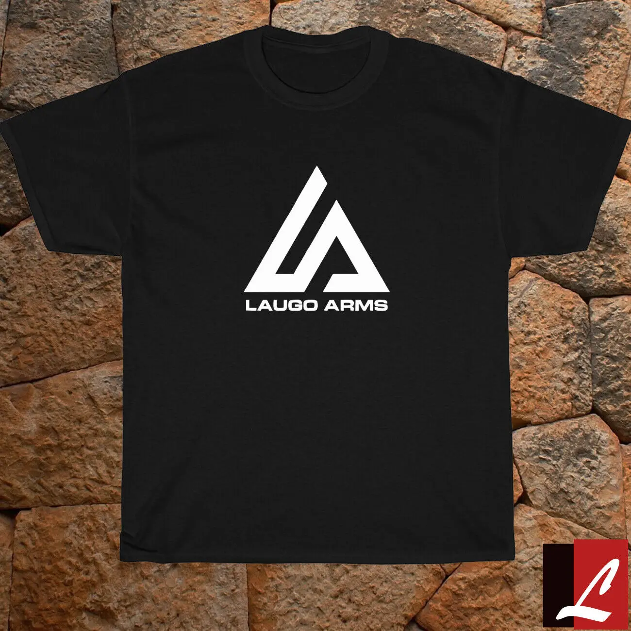 New Laugo Arms Logo T-Shirt Black/White S-5Xl - AliExpress 200000343