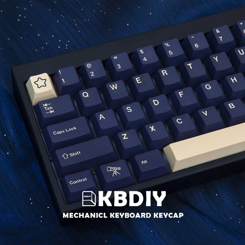 Kbdiy 124 Keys Gmk Stargaze Clone Pbt Keycaps Cherry Mx Profile Blue ...