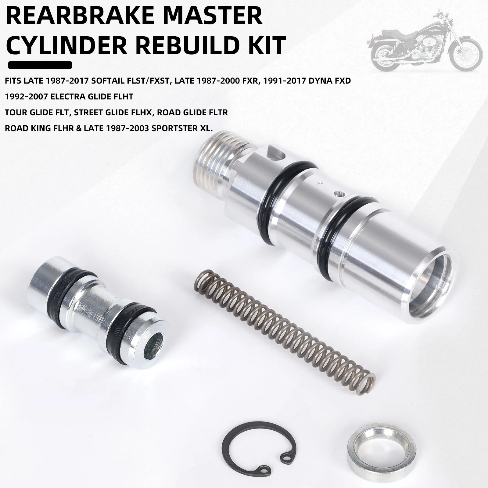 Rear Brake Master Cylinder Rebuild Kit for 11/16” Bore Master Cylinder ...