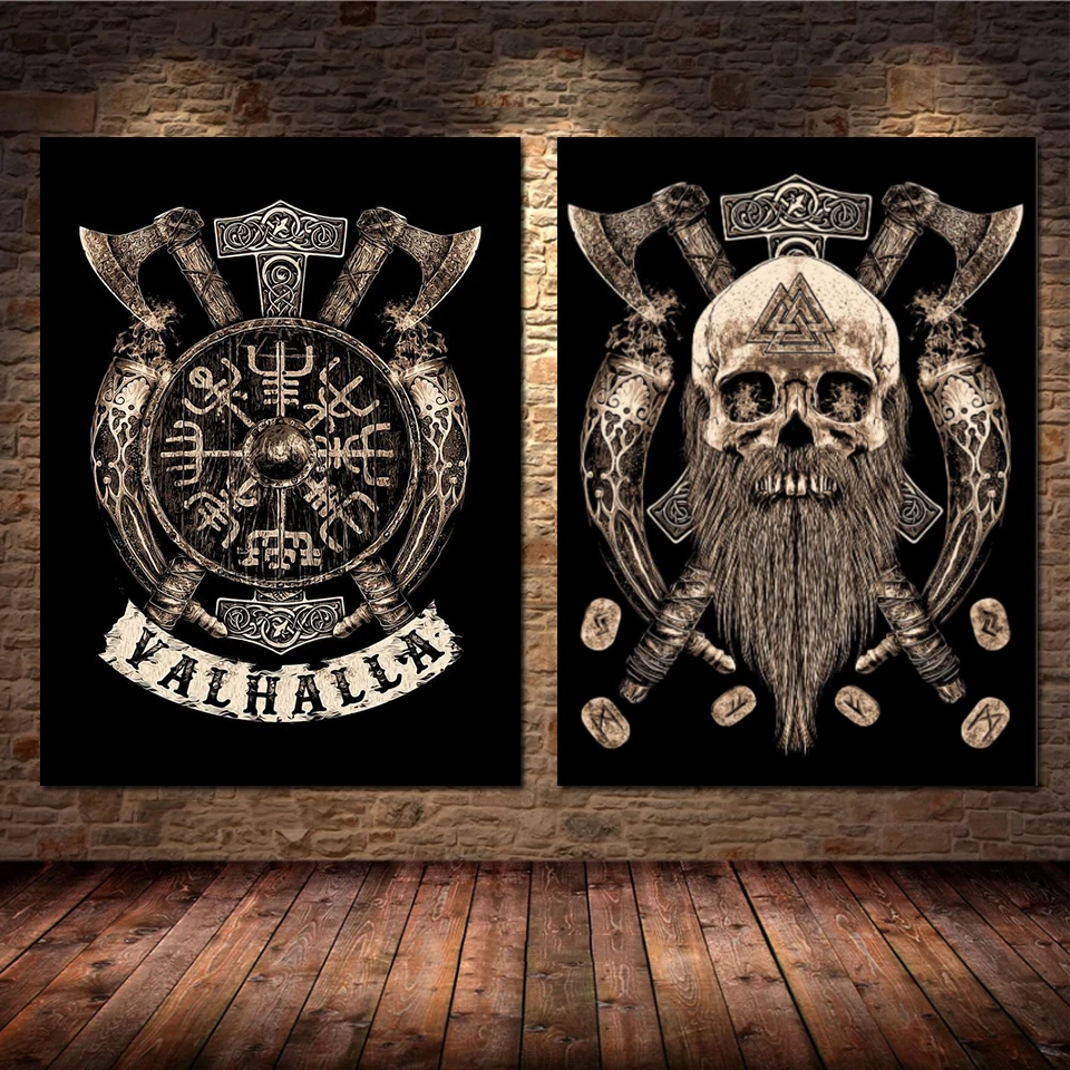 Bearded-Viking-Skull-Diamond-Mosaic-DIY-5D-Diamond-Painting-TV-Series ...