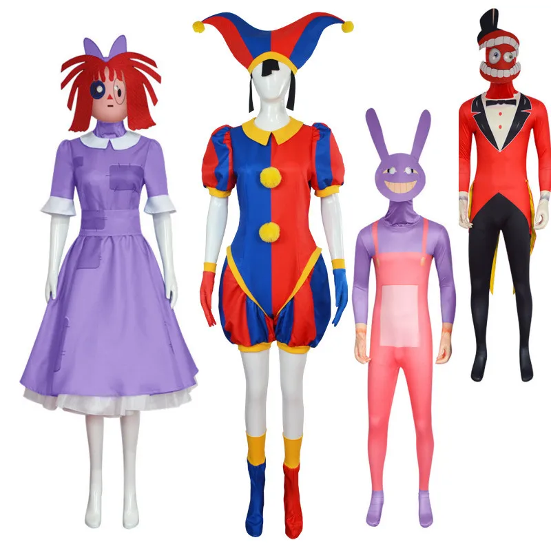 Cossky-Pomni-Cosplay-Costume-Caine-Adult-Jumpsuit-Mask-Suits-Girls ...