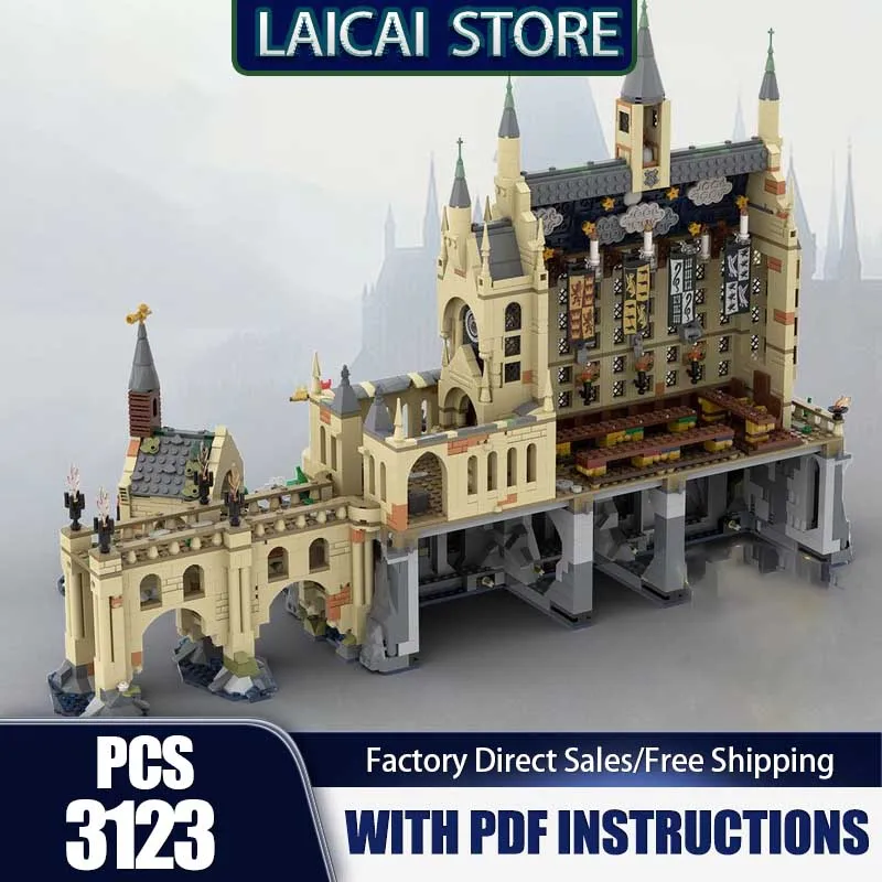 HP Movie Model Moc Building Blocks Great Hall and Boathouse Model ...