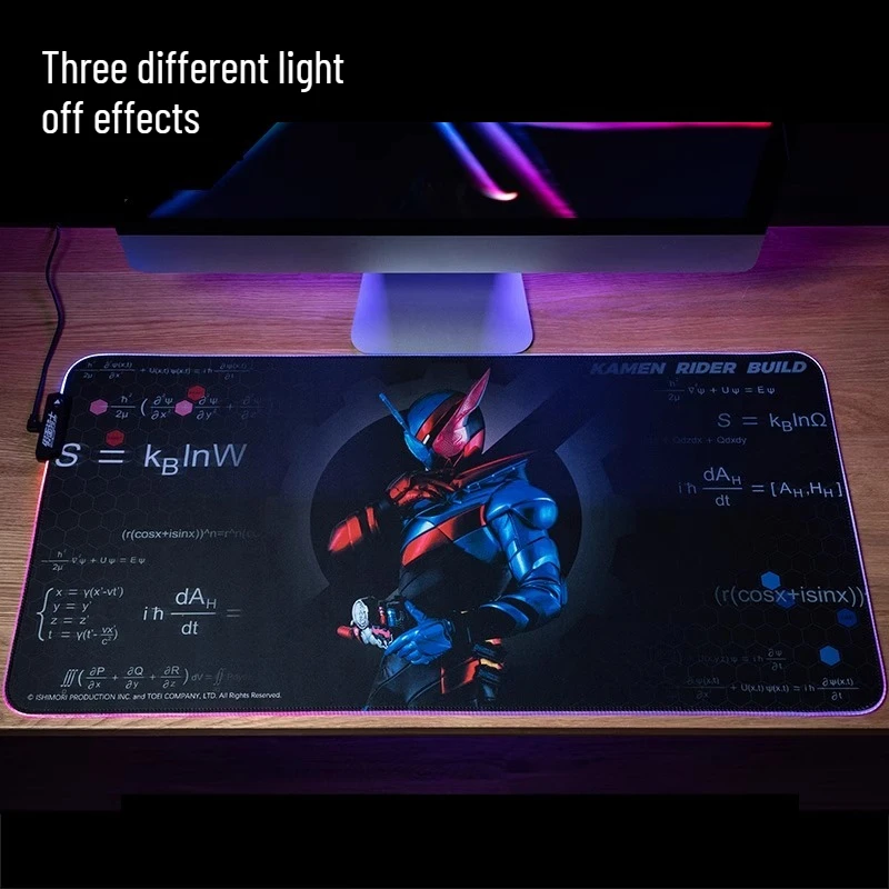 80x40cm Kamen Rider Build & W Double RGB Illuminated Gaming Mat Large ...