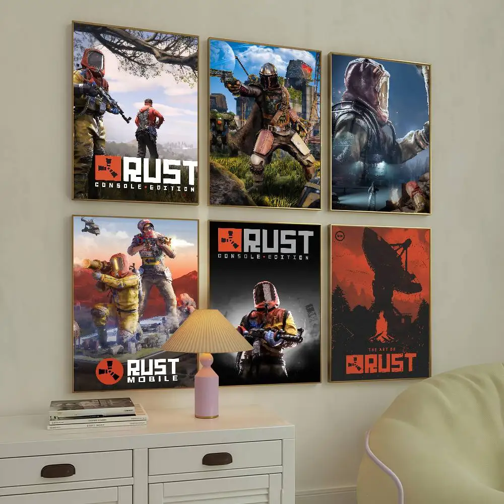 R-Rust Game Poster Suitable For Home Living Room Bedroom Office Bar ...