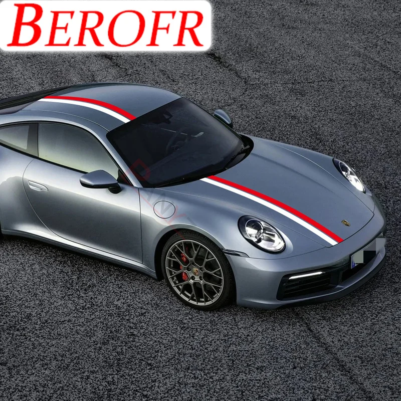 For-Porsche-911-718-Boxster-Carrera-Racing-Sport-Stripes-Decals-Car ...