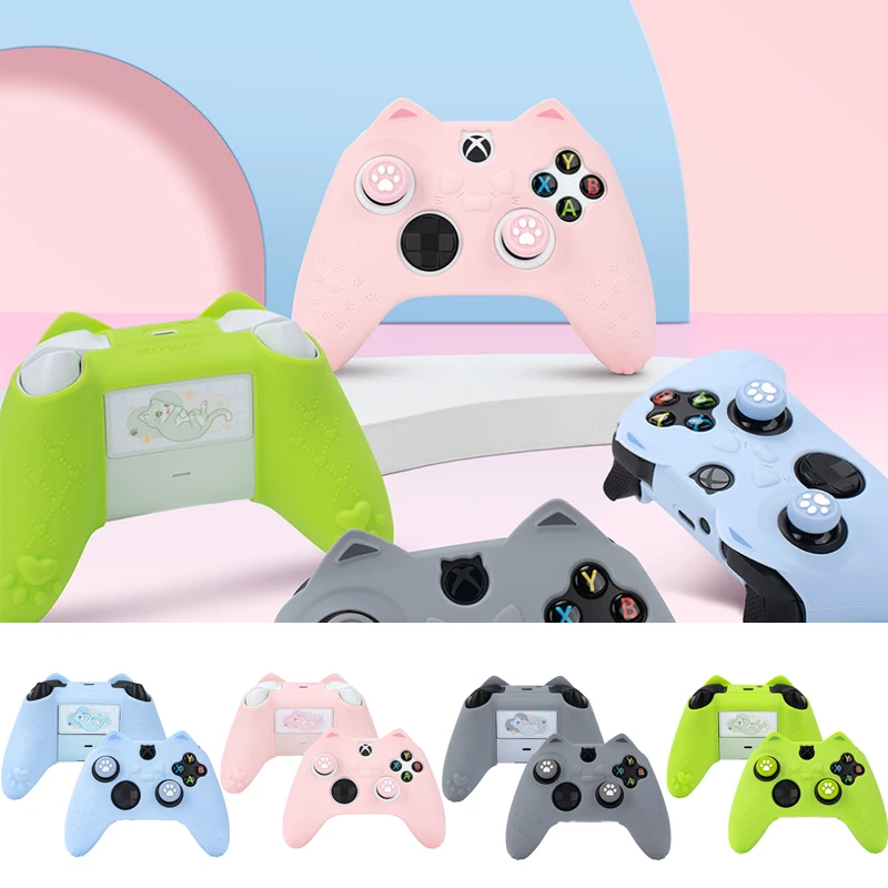 Cute Cat Paw Silicone Soft Protector Sticker Skin For Xbox Series X/S ...