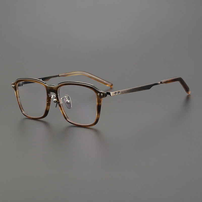 M-112-Square-Acetate-Tortoise-Japanese-Style-Eyeglasses-Frames-Unisex ...