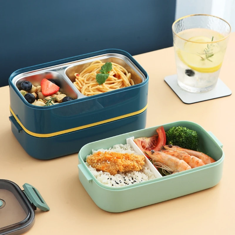 Stainless-Steel-Lunch-Box-For-Adults-Kids-School-Office-1-2-Layers ...
