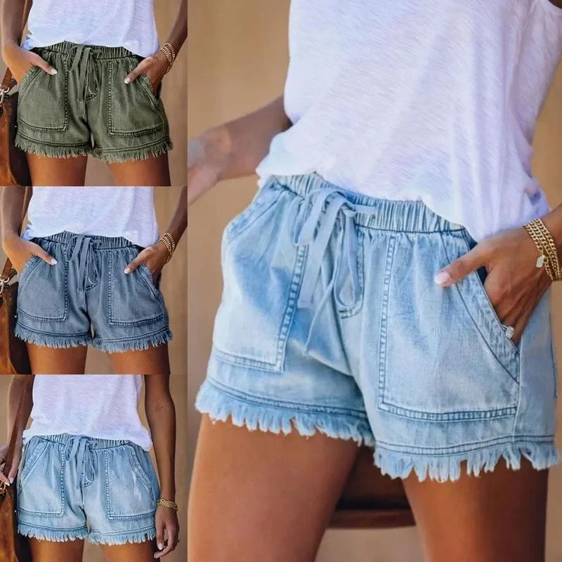 High-Waisted-Shorts-Jeans-big-size-Summer-Women-s-Denim-Shorts-Large ...