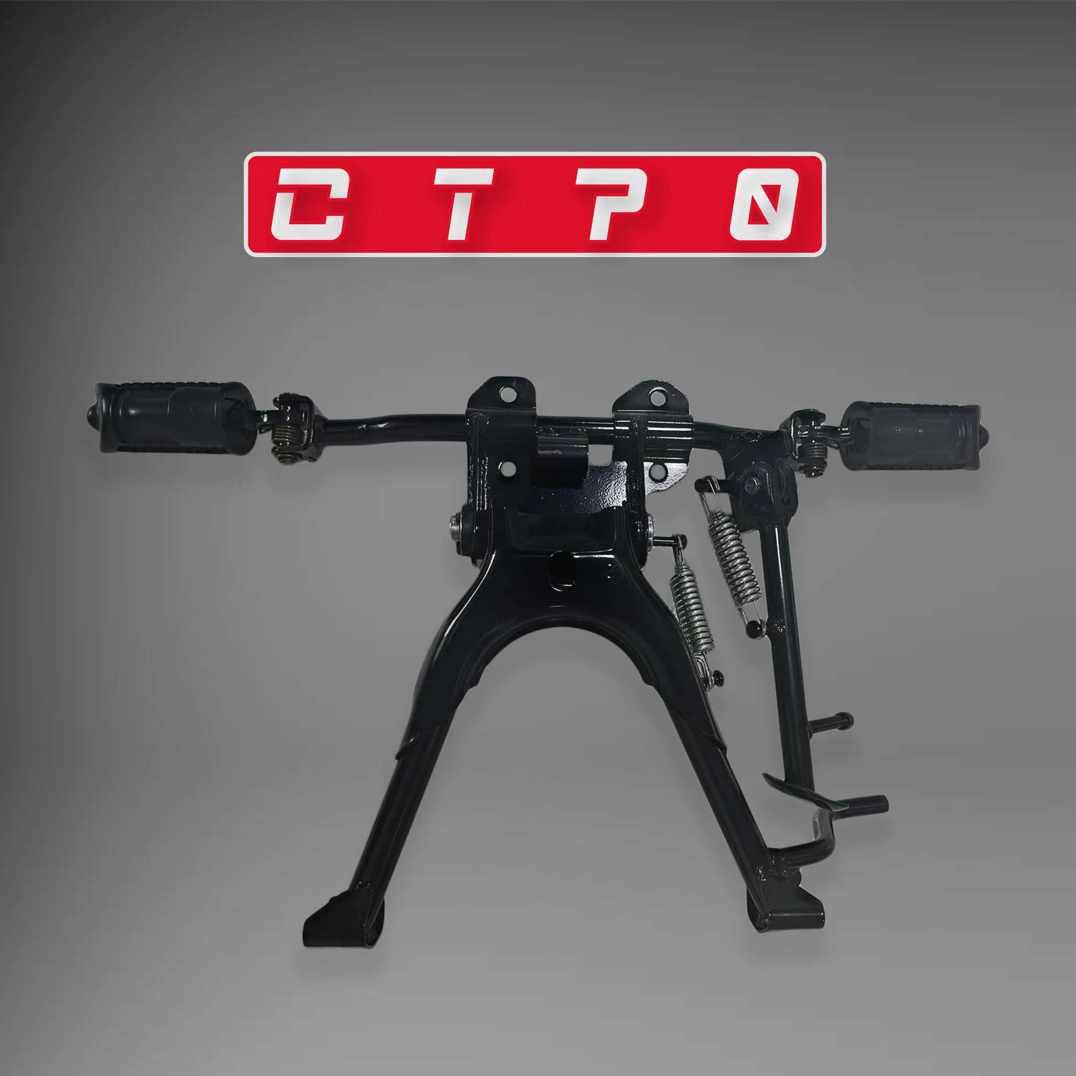 CT70-Black-Foot-Peg-Bar-Assembly-Side-Stand-CT70-Motorcycle-Foot-Pedals ...