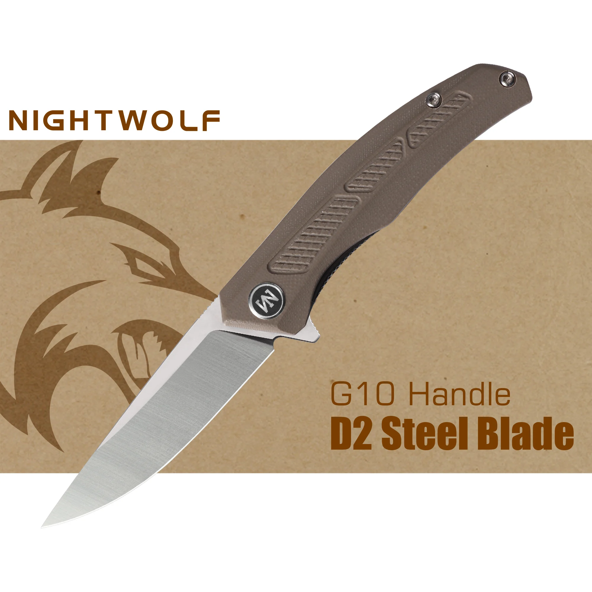 Nightwolf-N06-Small-Folding-Pocket-Knife-D2-Steel-G10-EDC-Tool-for-Men ...