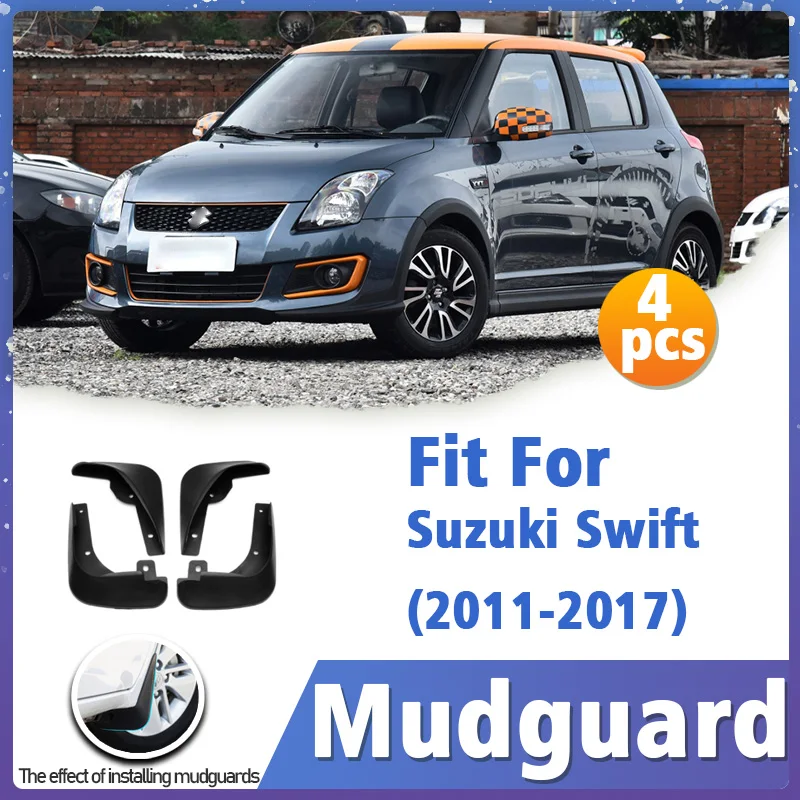 Mudguard-For-Suzuki-Swift-2011-2017-Front-Rear-4pcs-Mudflaps-Mudguards ...