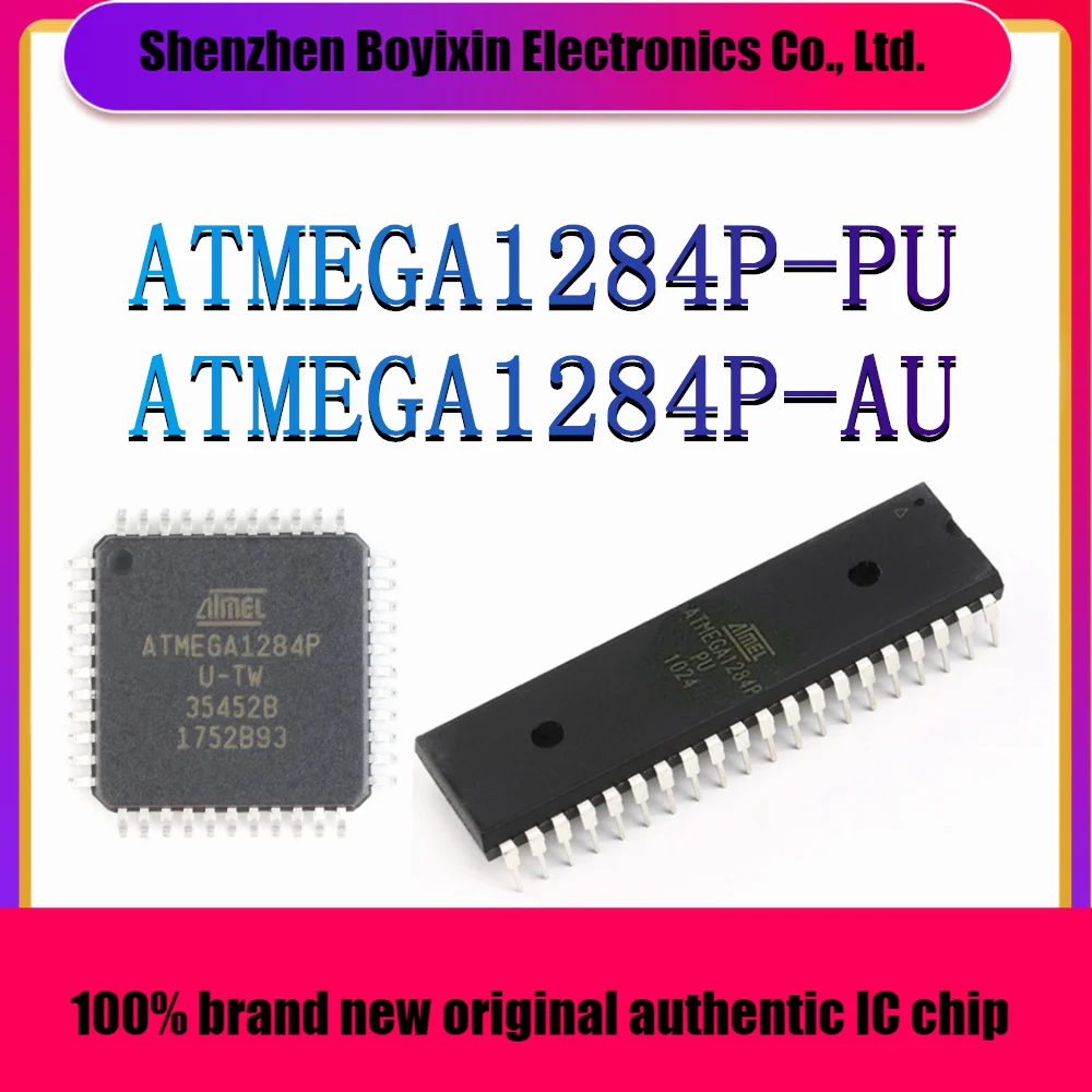 ATMEGA1284P-PU-Package-DIP-40-ATMEGA1284P-AU-Package-TQFP-44-AVR-20MHz-Microcontroller-MCU-MPU ...