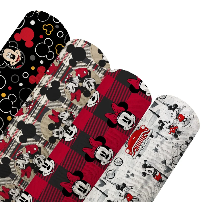 20-134cm-roll-Mickey-Mouse-Minnie-mouse-cartoon-print-faux-synthetic ...