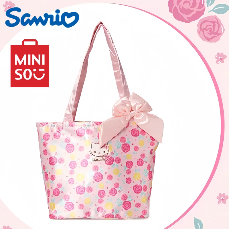 MINISO-Hello-Kitty-Crossbody-Woman-Kawaii-High-Capacity-Handbag-Cartoon ...