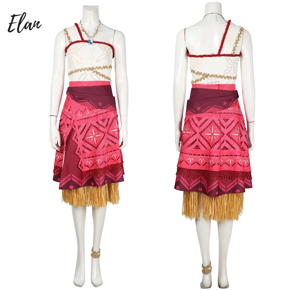 Female-Moana-Derss-Beautiful-Girl-Moana-Costume-Summer-Beach-Top-Skirt ...