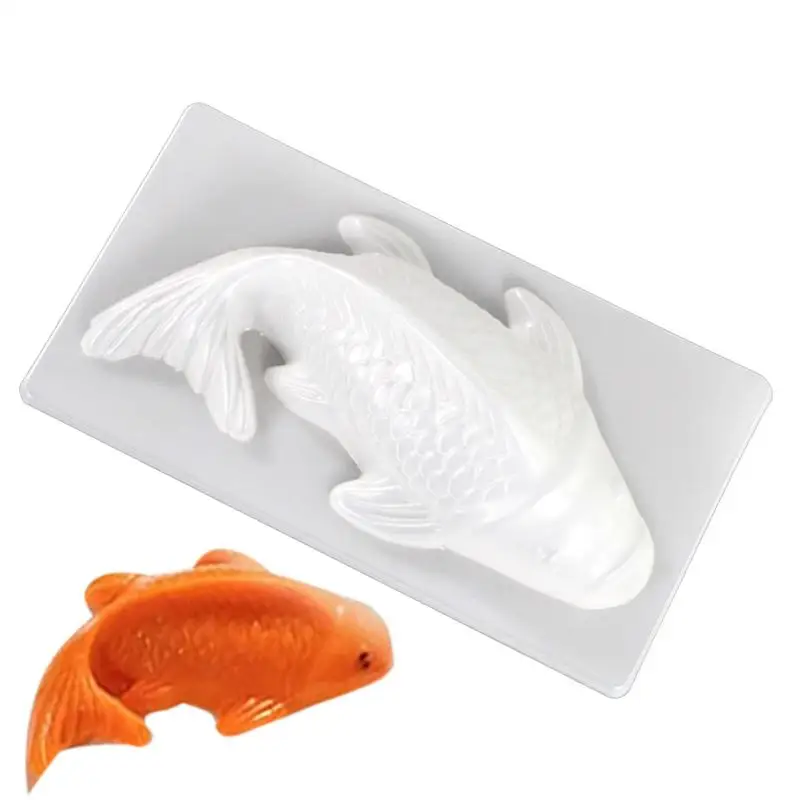 1PC Handmade 3D Koi Fish Shape Pudding Molds Silicone Mold Sugarcraft ...