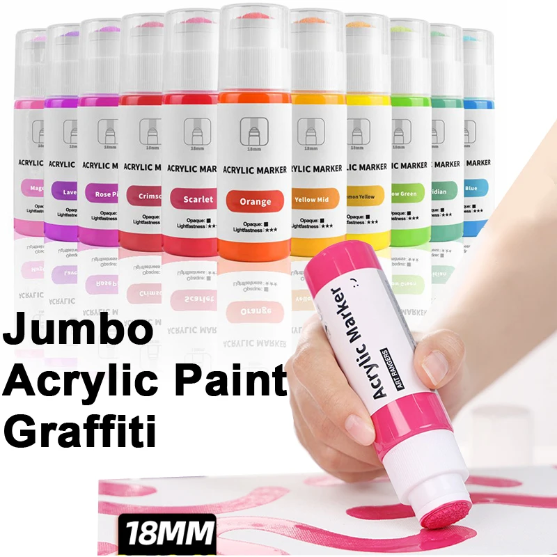 Graffiti Jumbo Colored Markers 18mm Jumbo Felt Tip Acrylic Paint ...