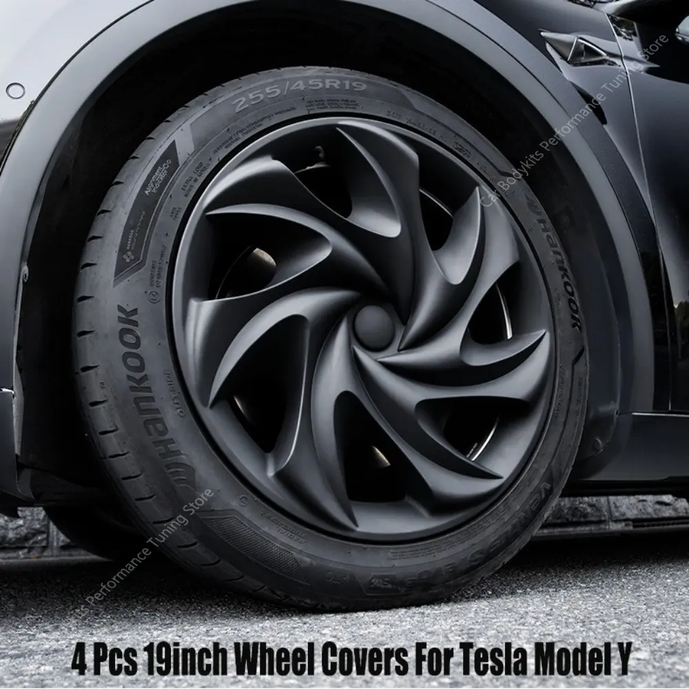 For-Tesla-Model-Y-19inch-4-Pcs-Wheel-Cover-Hub-Caps-Automobile-Hubcap ...
