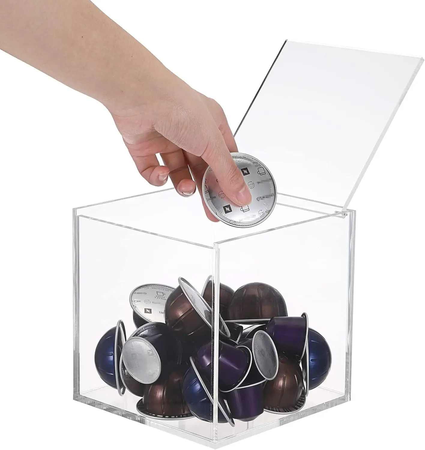 Acrylic-Coffee-Capsules-pods-Storage-Box-Cube-Storage-Holder-Compatible ...
