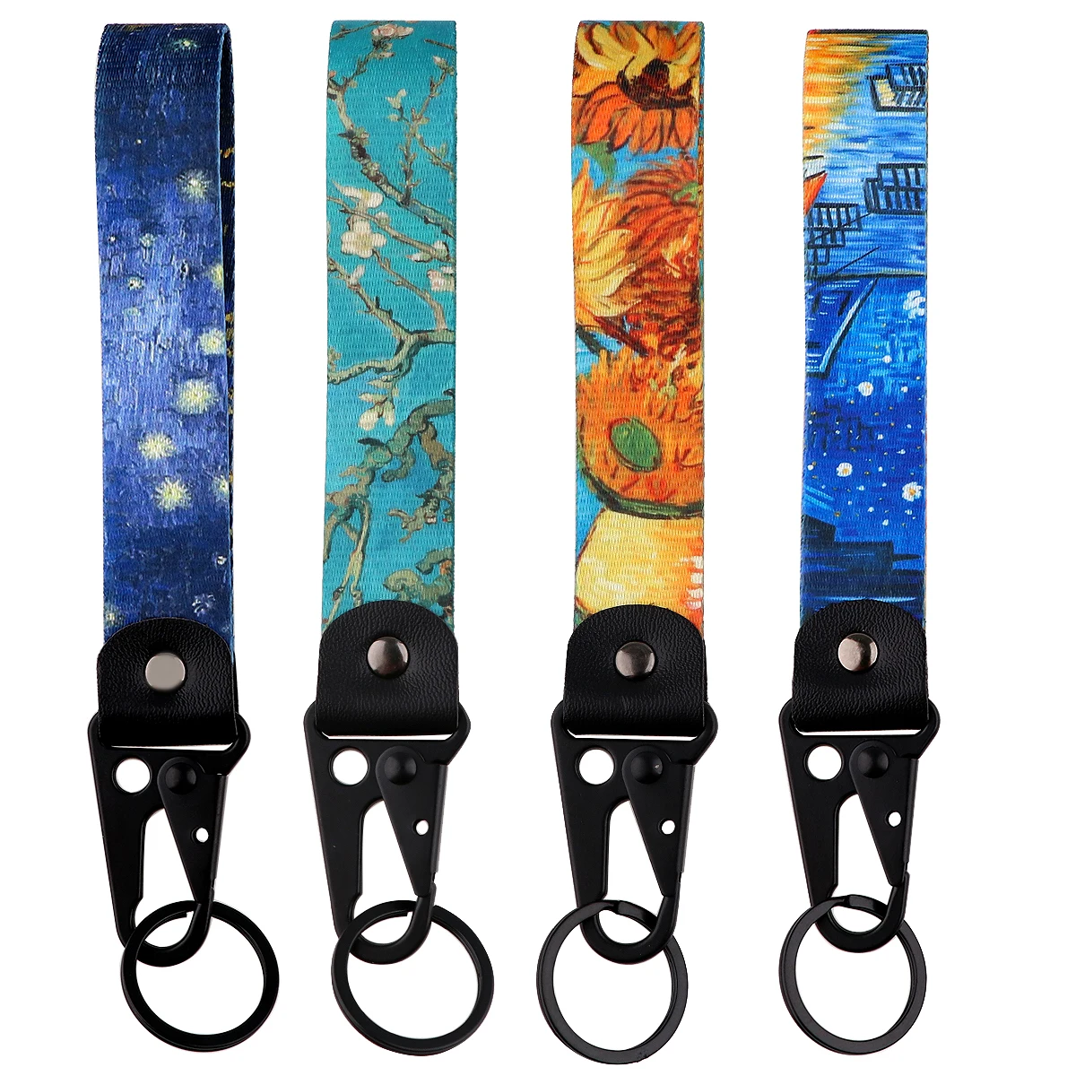 Van-Gogh-Oil-Painting-Wrist-Strap-Art-Short-Lanyard-Pendant-Key-Holder ...