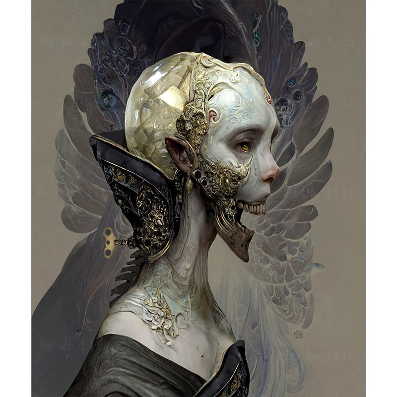 Dark Fantasy Cursed Undead Horror Automaton Surrealist Poster ...