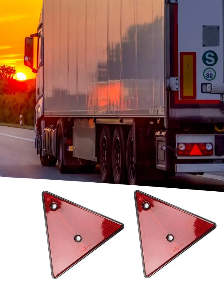 1pcs-Safety-Red-Rear-Reflectors-Triangle-Reflective-For-Gate-Posts ...