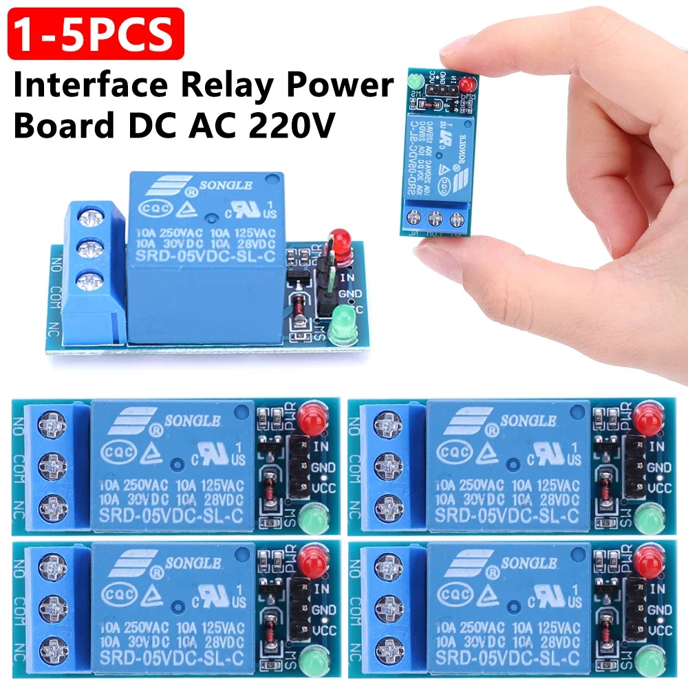 1-5PCS-Relay-Power-Board-Shield-5V-Low-Level-Trigger-Relay-Module ...