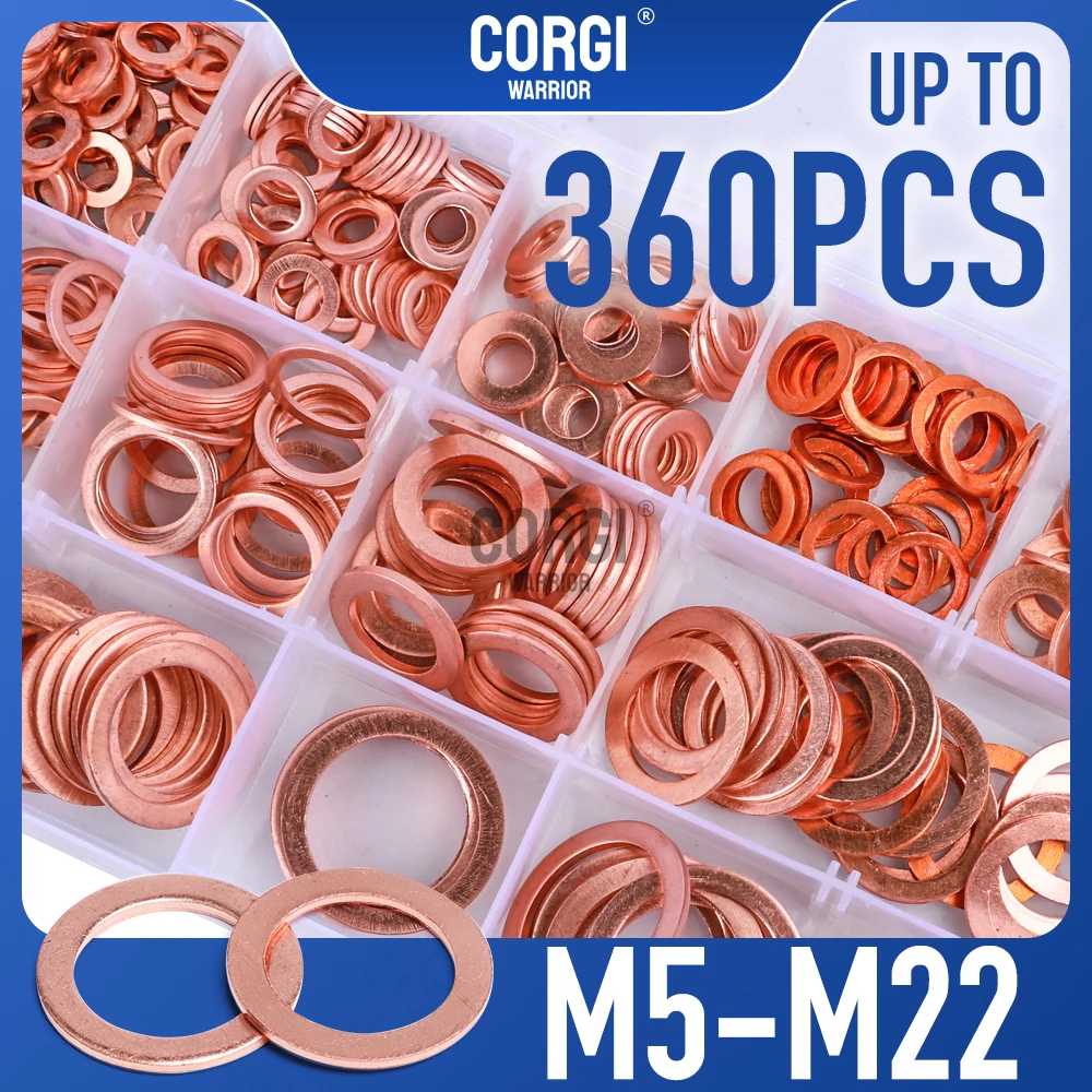 80-360-Brass-Flat-Washers-Assortment-Set-M5-M6-M8-M10-M12-M14-M16-M18 ...