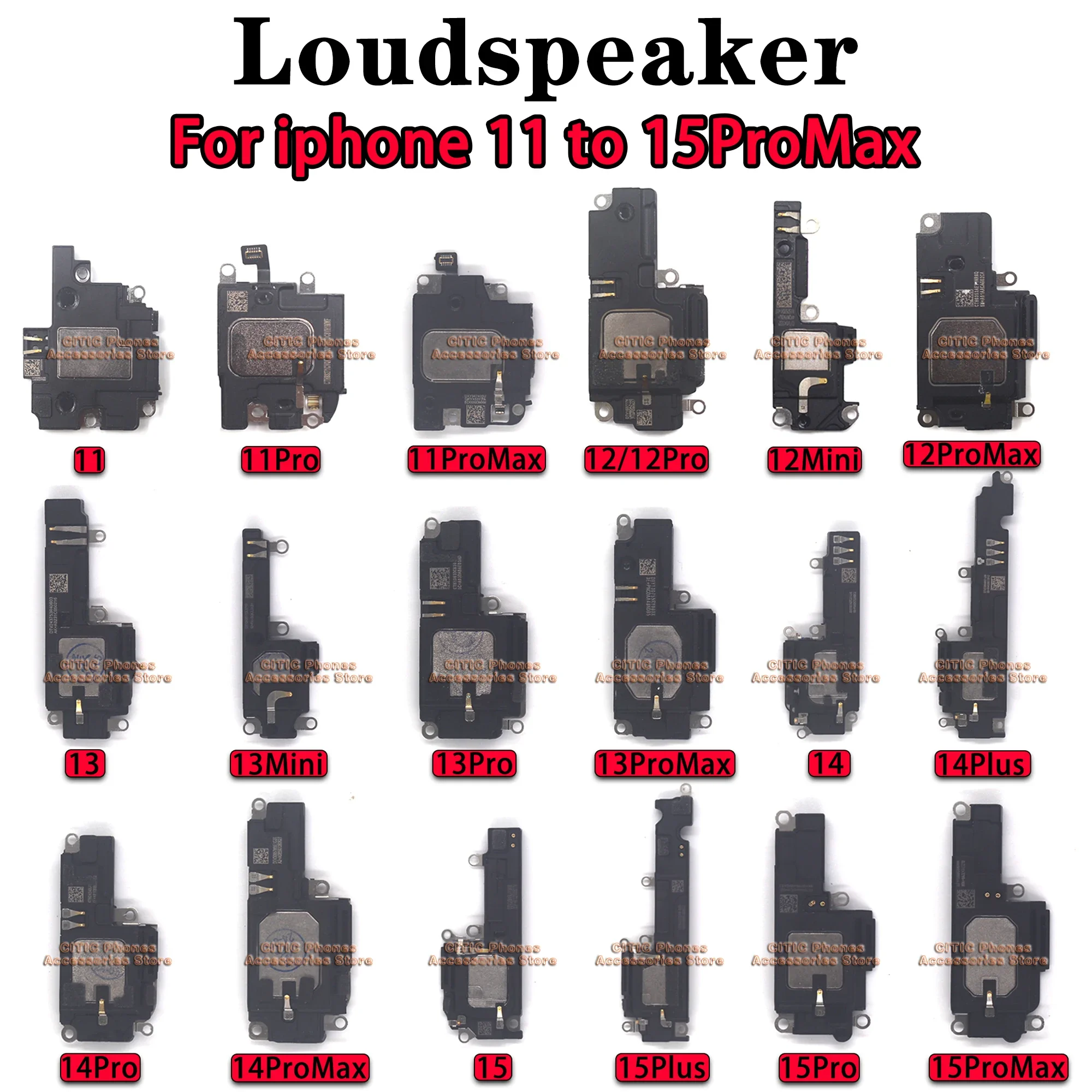 2Pcs Loudspeaker For iphone 11 12 13 Mini 14 Plus 15 Pro Max Lound ...