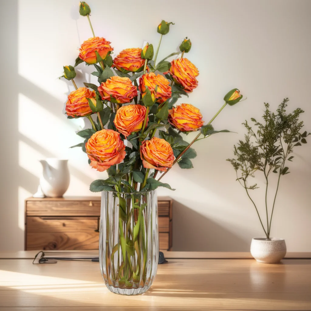 Flores-artificiales-de-58cm-rama-de-flor-rosa-rosas-rojas-artificiales ...