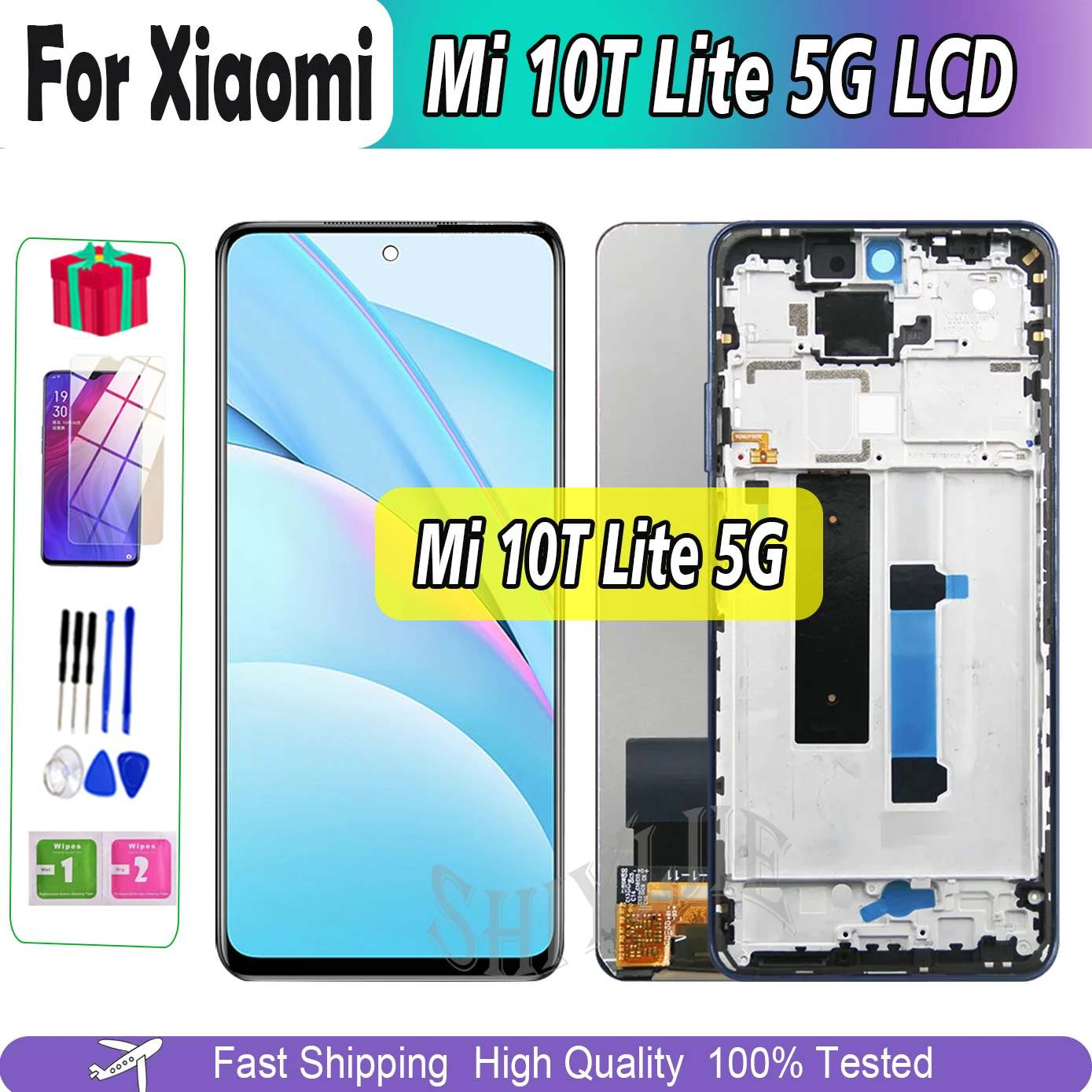 6.67" Original For Xiaomi Mi 10T Lite 5G LCD M2007J17G Screen Display Touch Digitizer For Mi10T ...