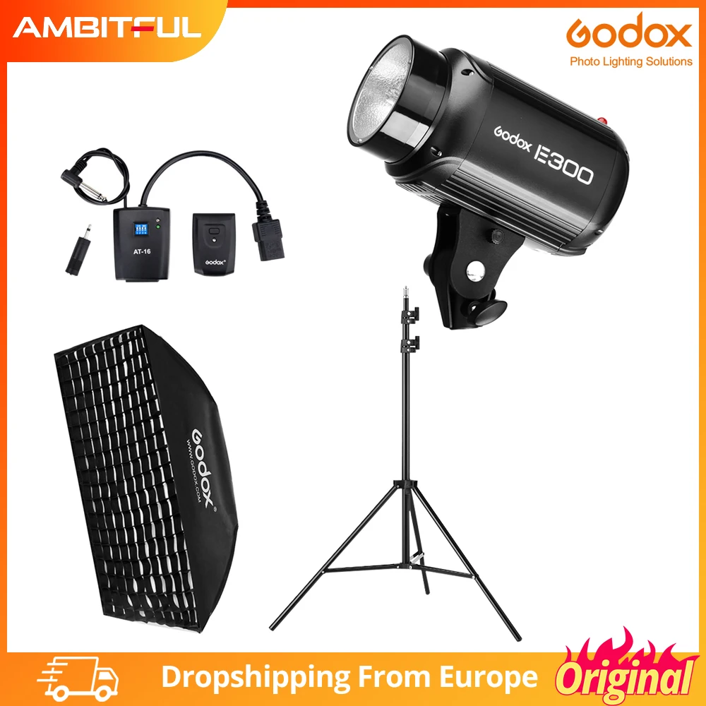 Godox-e300-300ws-fotografia-est-dio-flash-luz-estrobosc-pica-50x70cm ...