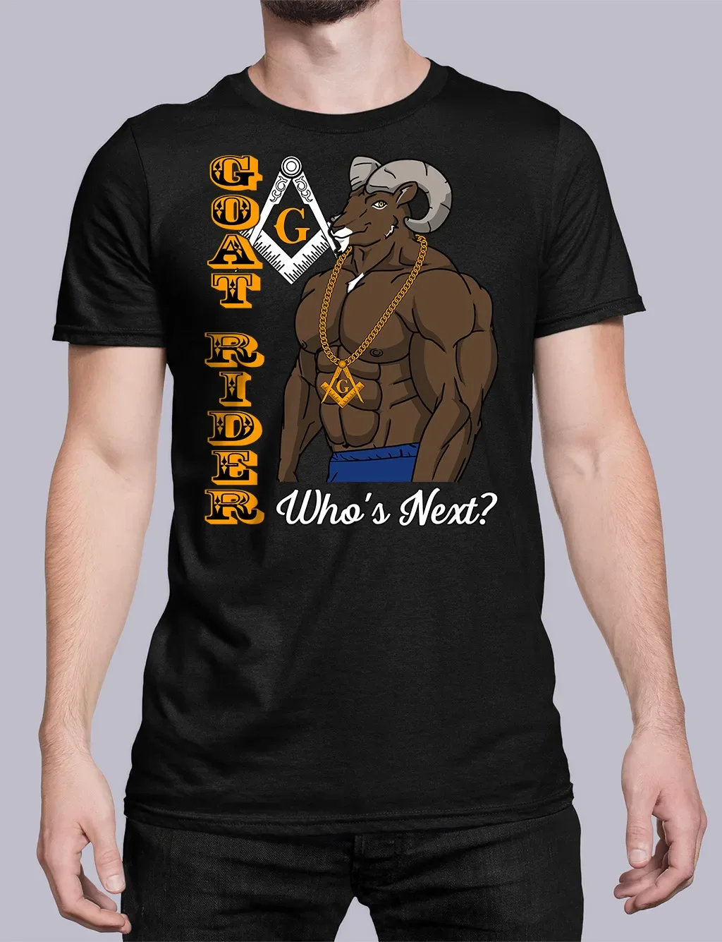 Freemason Goat Rider Masonic T-Shirt 100% Cotton O-Neck Short Sleeve ...