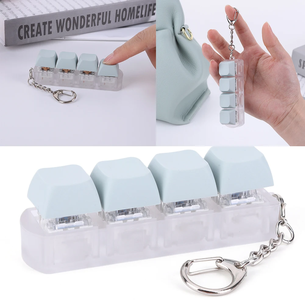 Keyboard-Key-Toy-4-Keys-Mechanical-Key-Toy-DIY-Finger-Keyboard-Caps-Toy ...
