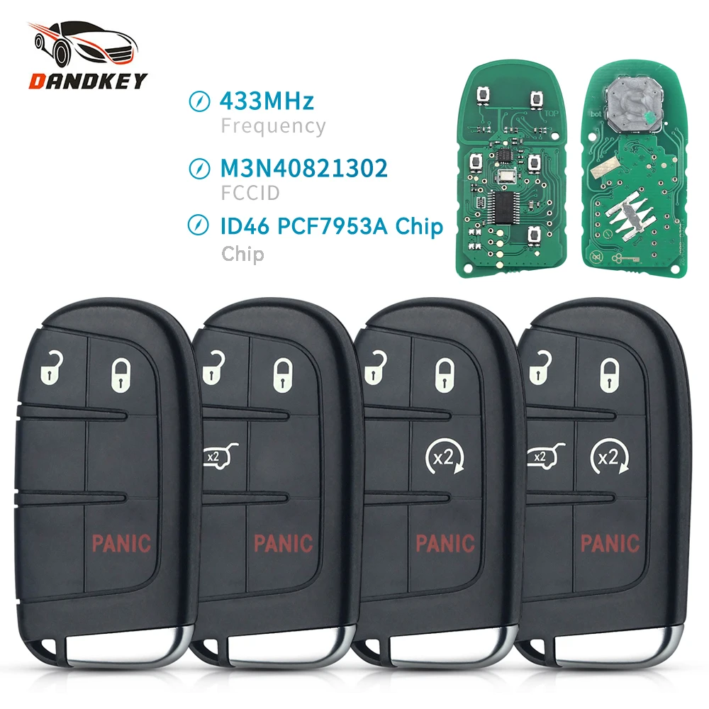 Dandkey-433MHz-ID46-M3N-40821302-Smart-Remote-Car-Key-Fob-for-Chrysler ...