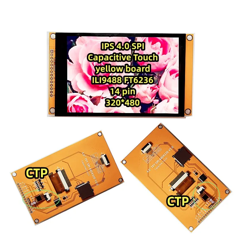 New-Electronic-IPS-4-0-Inch-SPI-Capacitive-Touch-Yellow-Board-Module ...