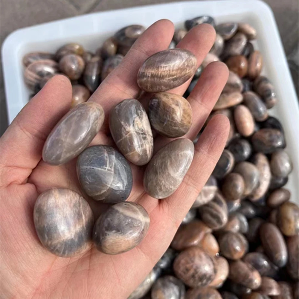 Natural-black-moonstone-Bulk-Tumbled-Stones-Gravel-Specimen-Reiki ...