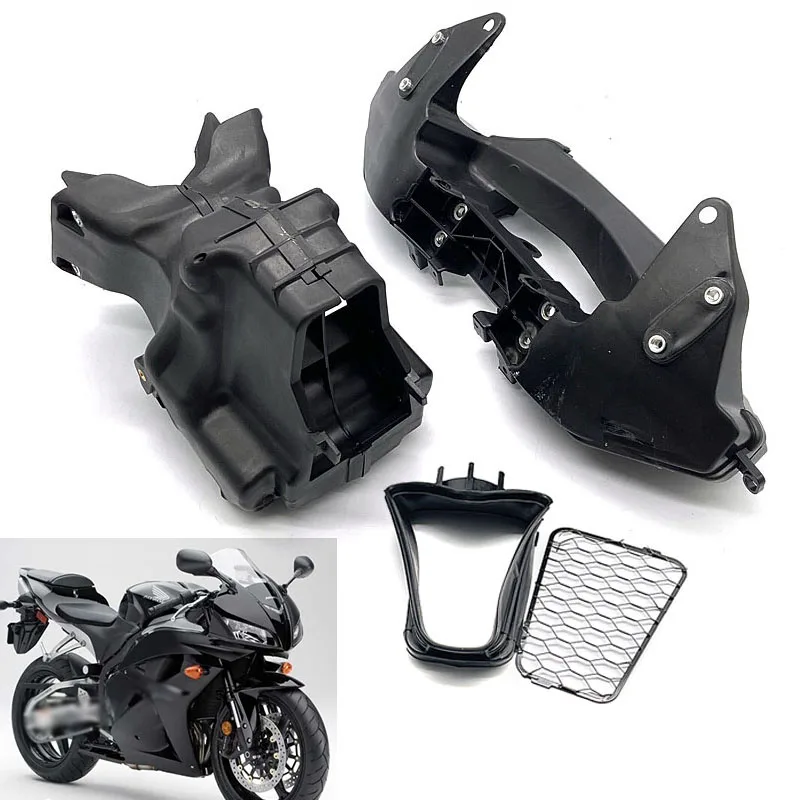 Motorcycle-Ram-Air-Tube-Duct-Intake-With-Headlight-Bracket-Fit-For ...