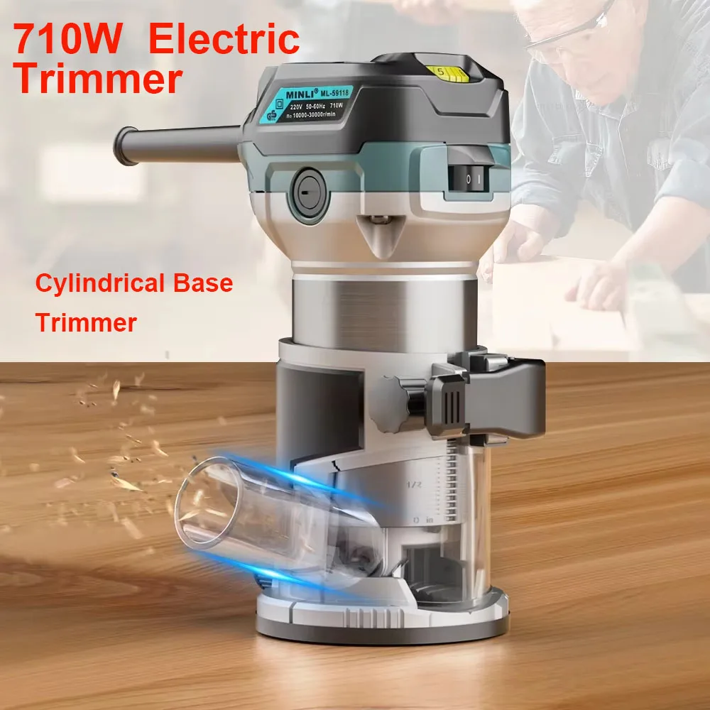 Electric Trimmer 710W Router Wood Milling Machine Carpentry Woodworking ...