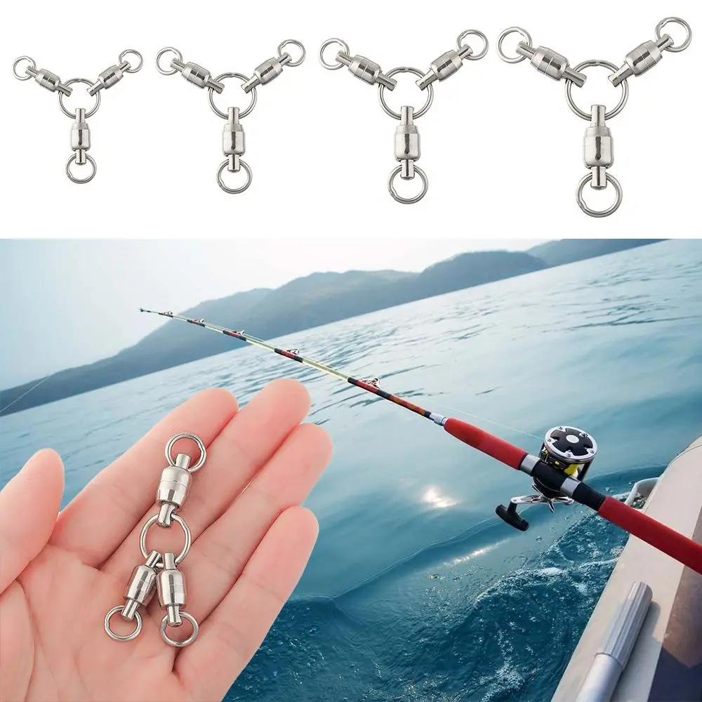 1Pcs-T-shape-Fishing-Swivels-Three-Way-Connector-Ball-Bearing-Rolling ...