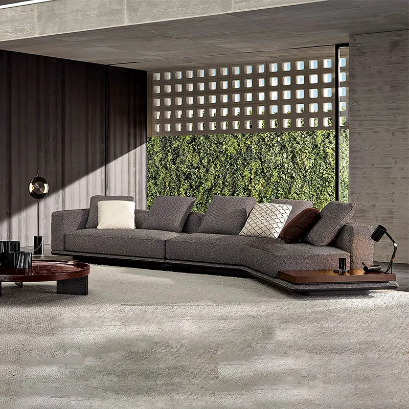Italian-extremely-simple-flat-line-sofa-living-room-cotton-and-linen ...