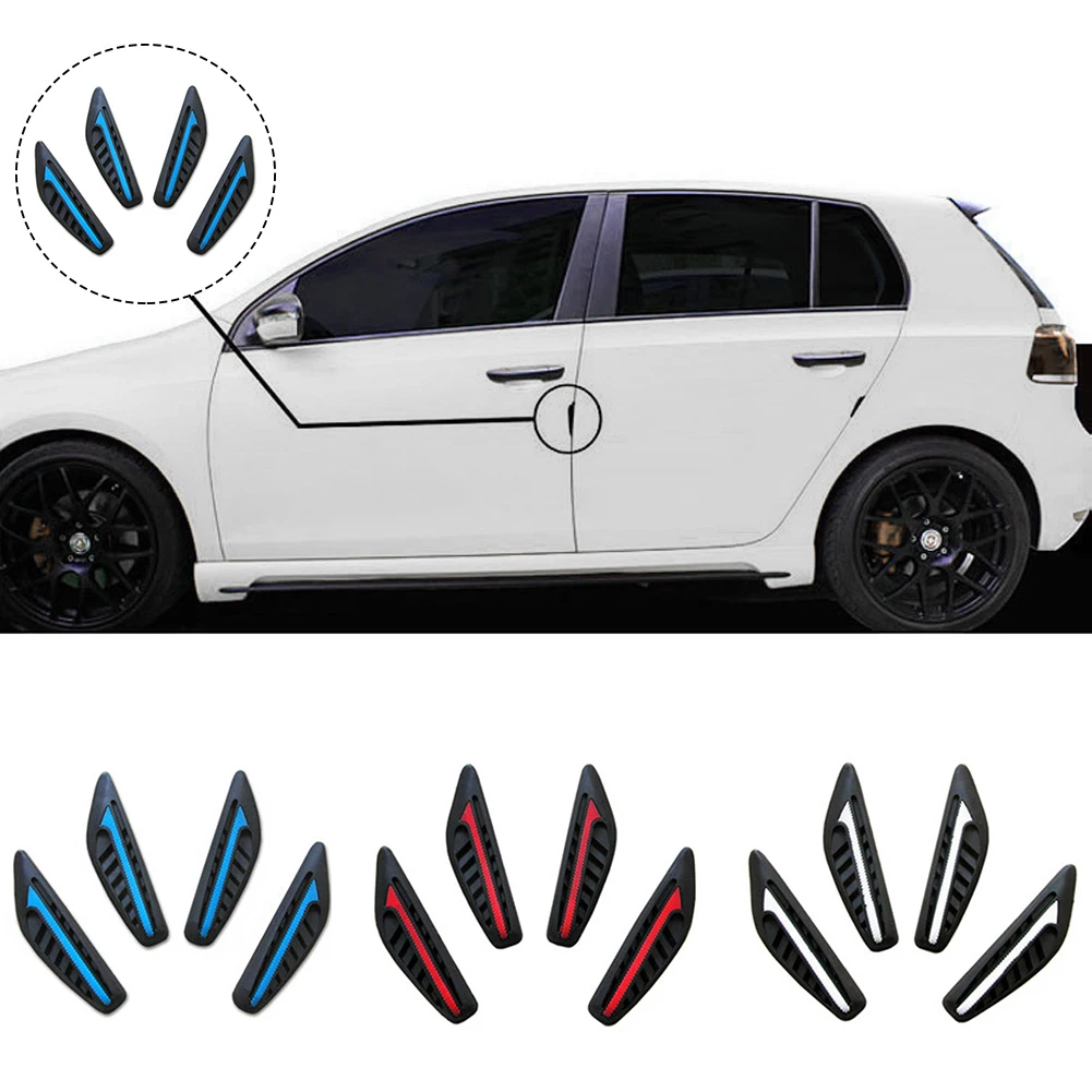 4Pcs Car Door Edges Stickers Rearview Mirror Guard Strip Protector ...