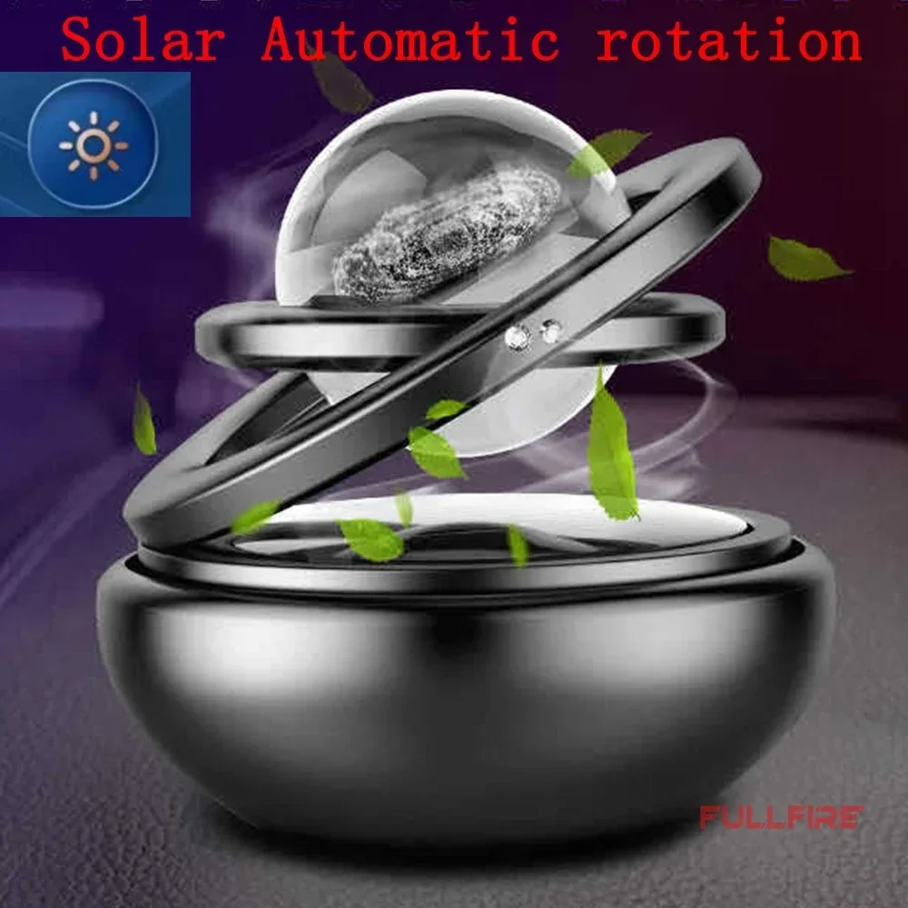 Car-Solar-Ornaments-Rotating-Car-Double-ring-Suspended-Crystal-Ball ...