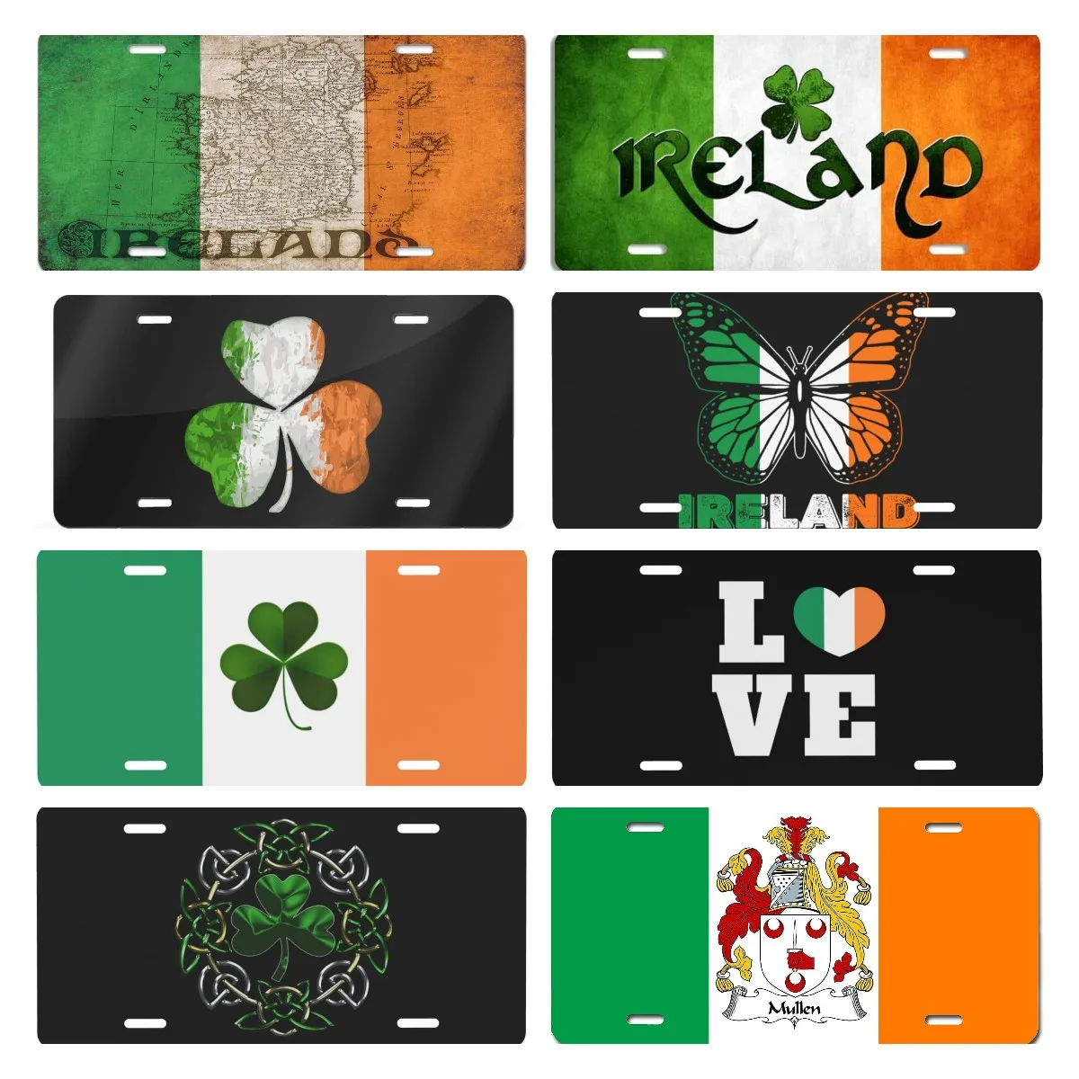 License-Plate-Ireland-Vintage-Flag-Irish-Decorative-Car-Front-License ...